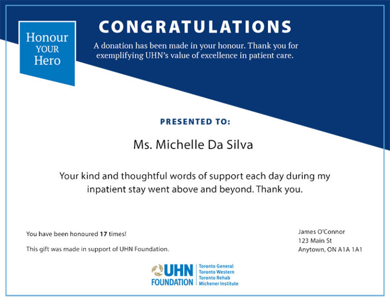 Honour Your Hero – UHN Foundation